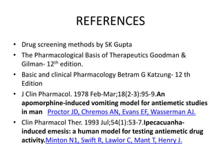 Anti emetic models | PPTX
