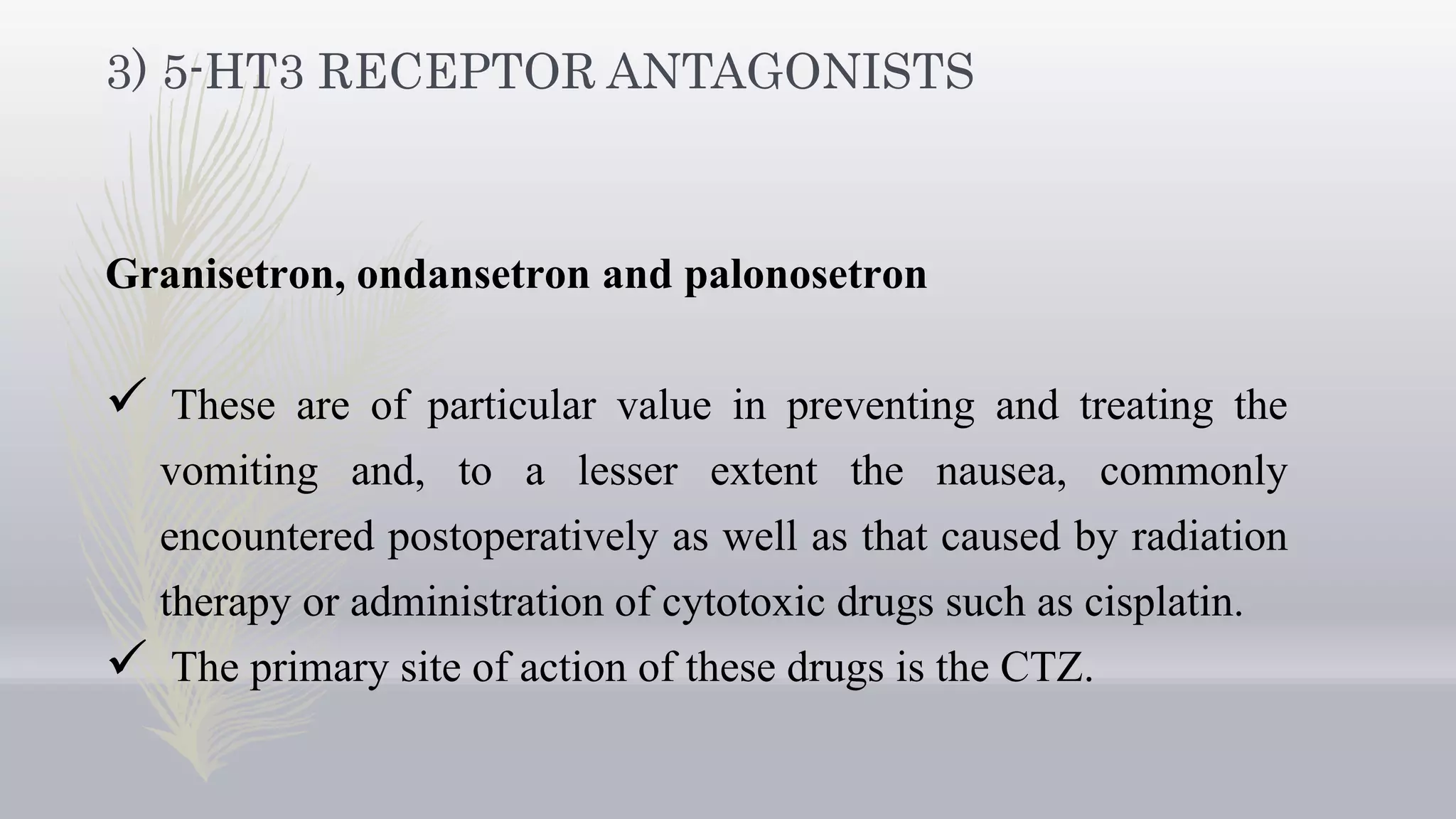 Antiemetics and prokinetics classification with mechansim | PPTX