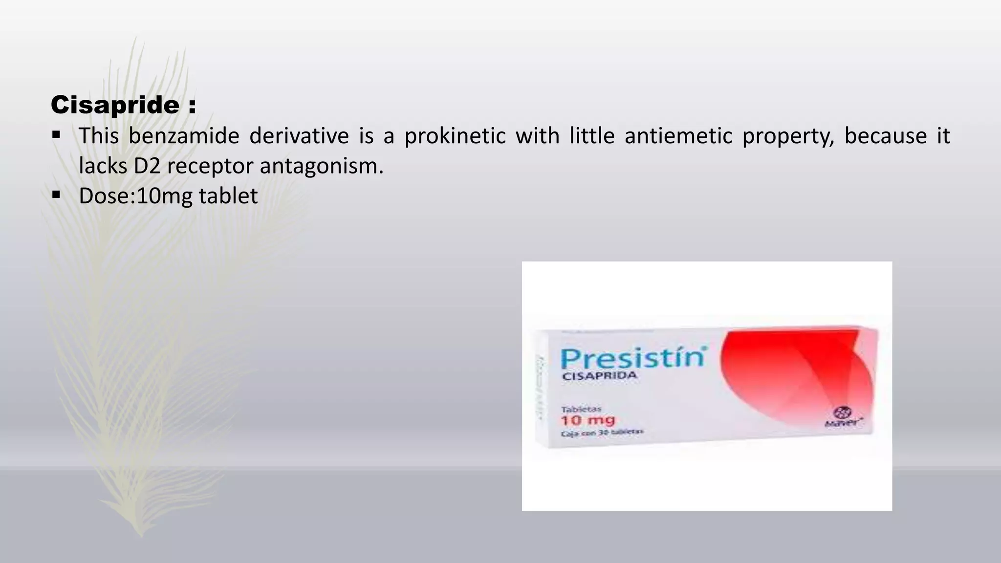 Antiemetics and prokinetics classification with mechansim | PPTX