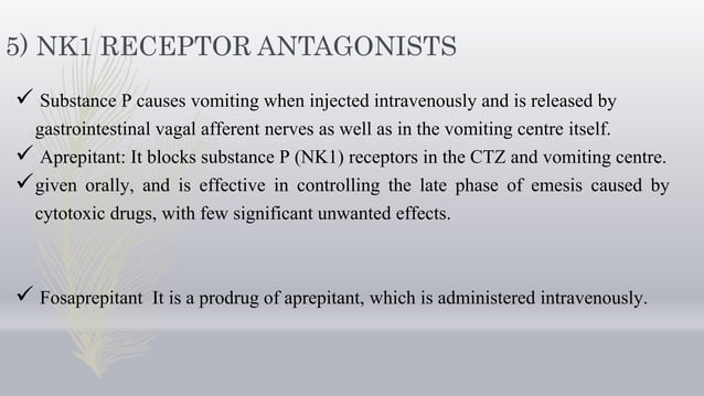 Antiemetics and prokinetics classification with mechansim | PPTX ...
