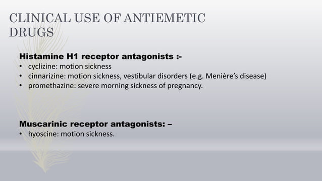 Antiemetics and prokinetics classification with mechansim | PPTX ...