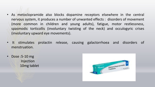 Antiemetics and prokinetics classification with mechansim | PPTX ...