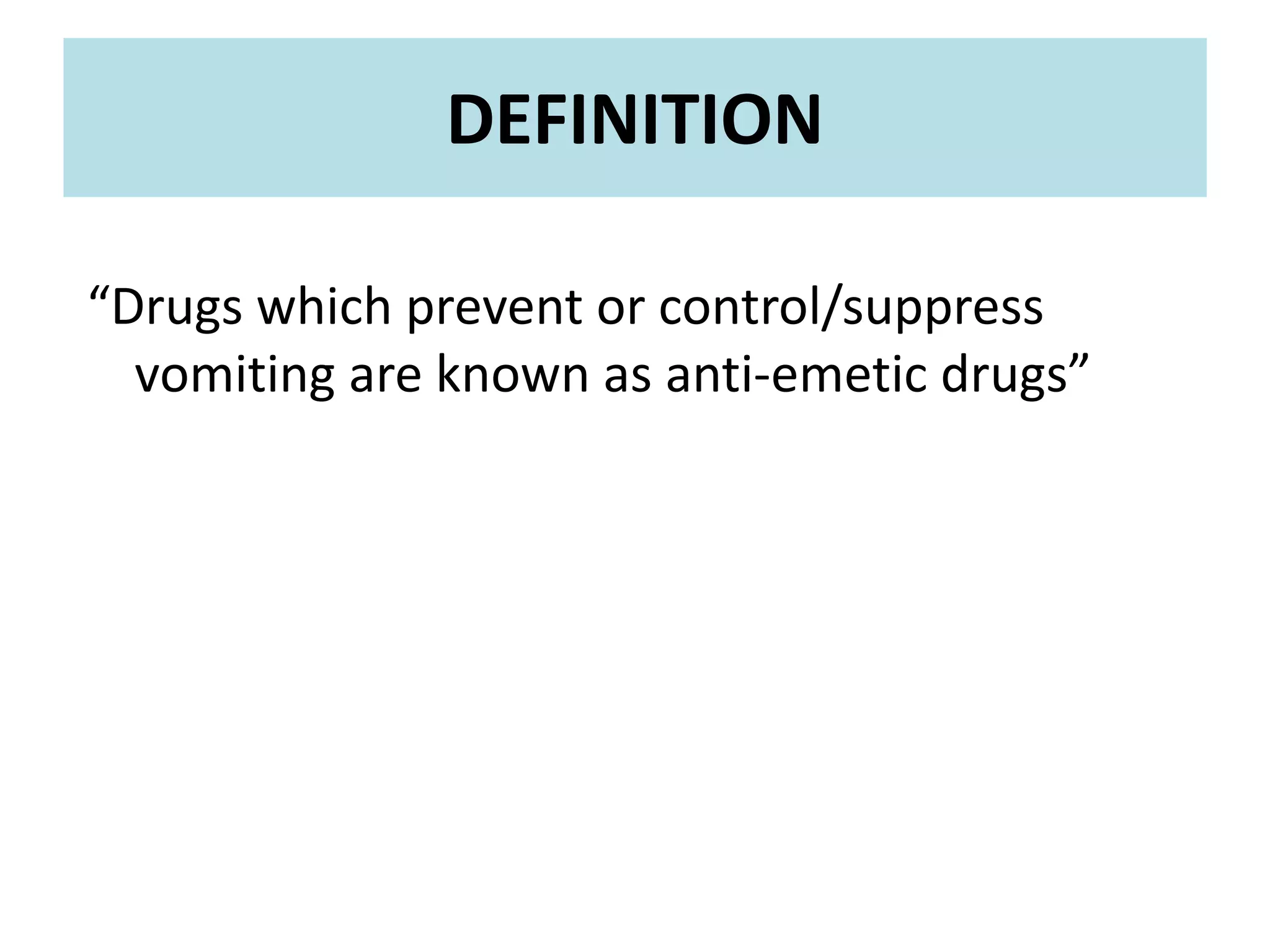 Anti emetics | PPTX