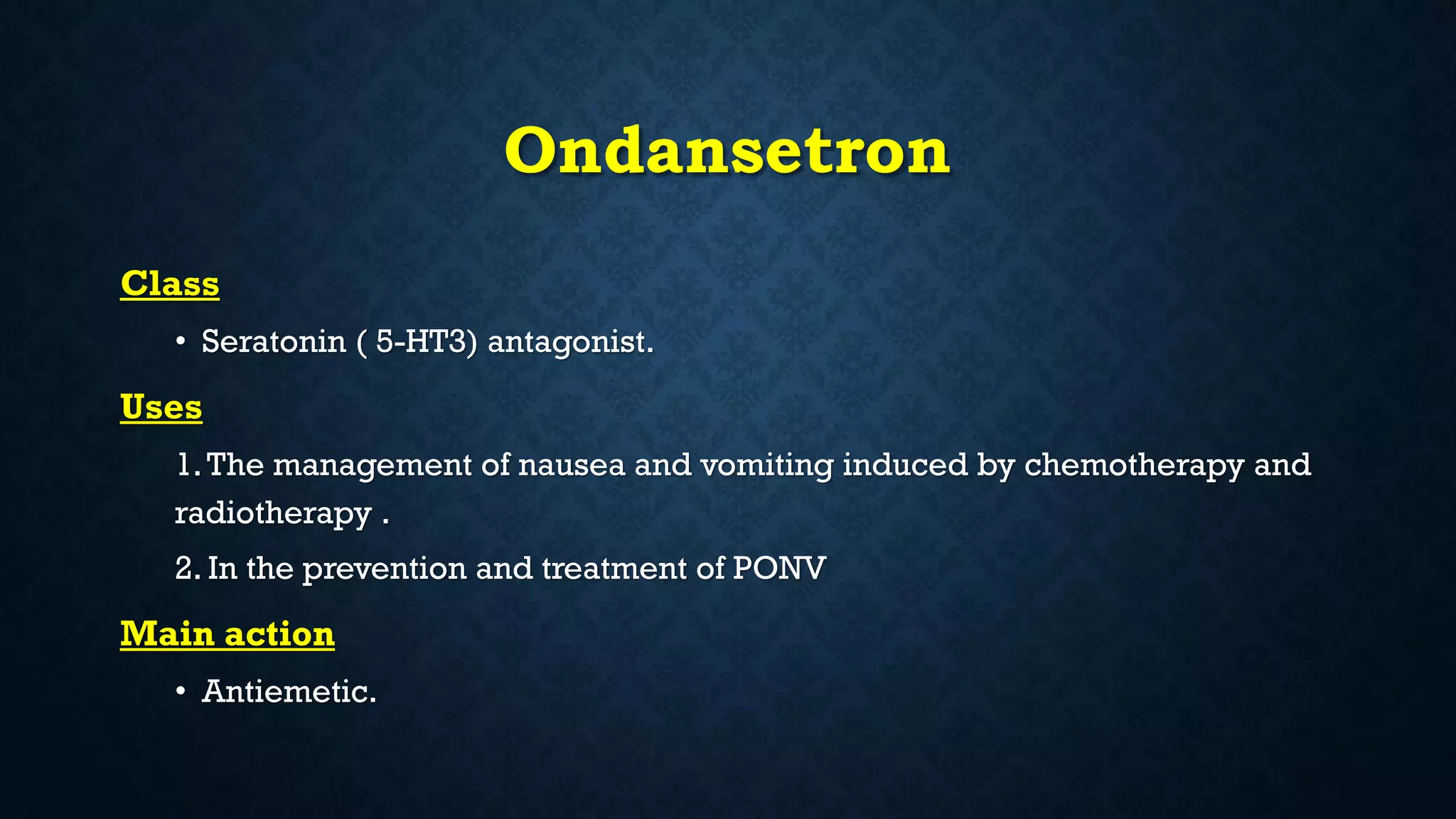 Antiemetic's _ Ondansetron | PDF