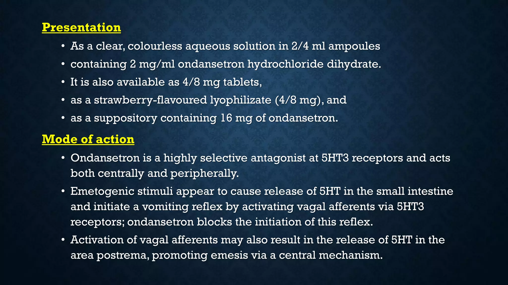 Antiemetic's _ Ondansetron | PDF