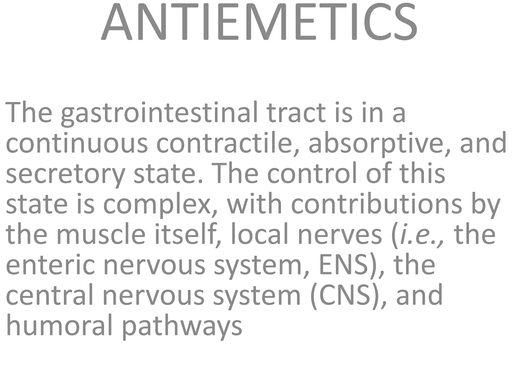 Antiemetics and antidiarrheal final | PPTX