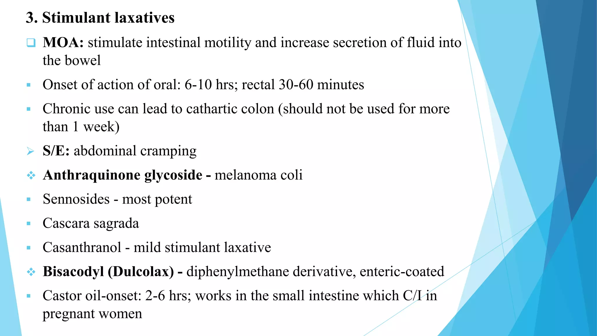 Antiemetics, Anti-Diarrheals and Drugs for Constipation and irritable ...