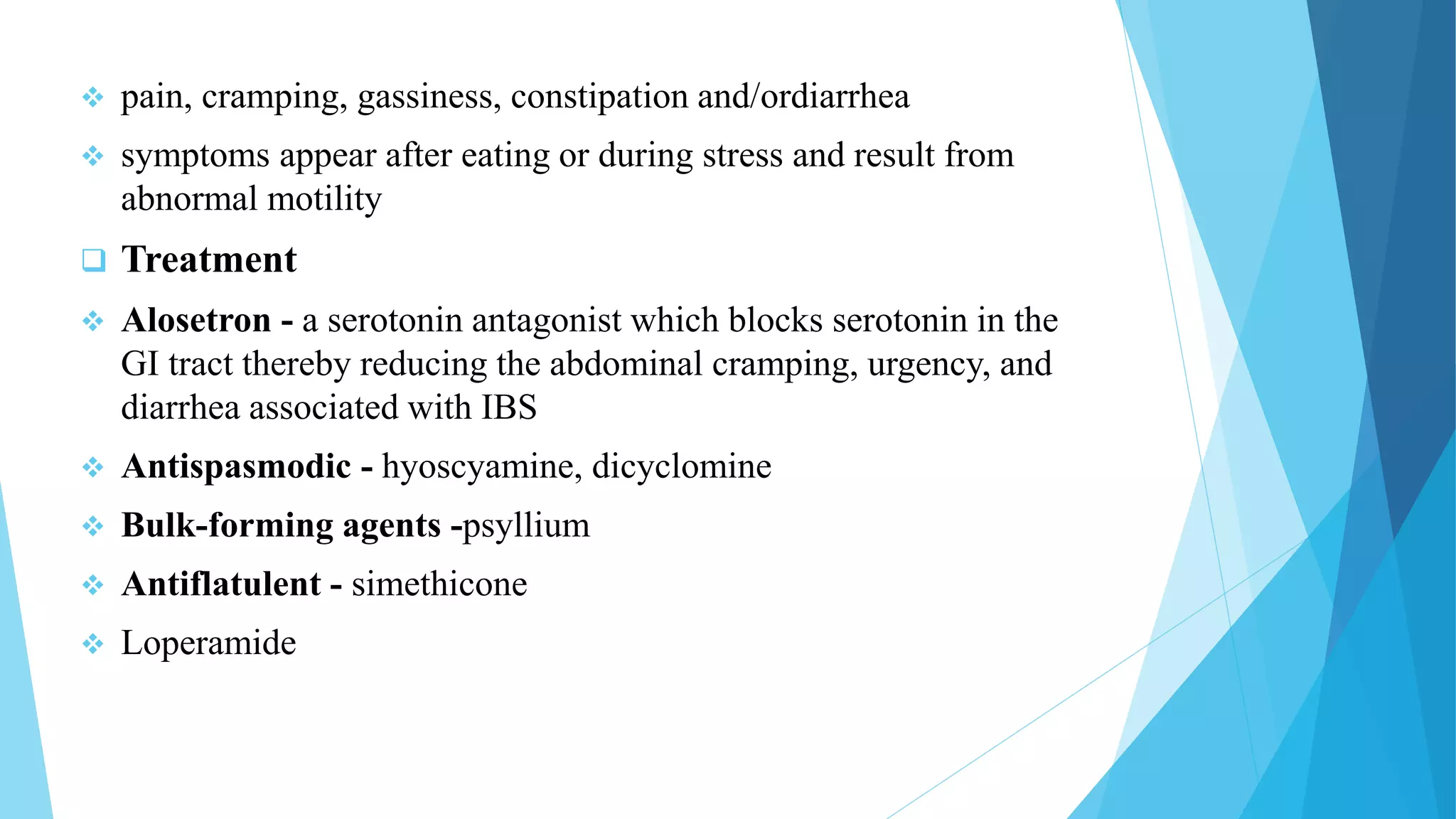 Antiemetics, Anti-Diarrheals and Drugs for Constipation and irritable ...