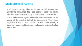 Antiemetics, Anti-Diarrheals and Drugs for Constipation and irritable ...