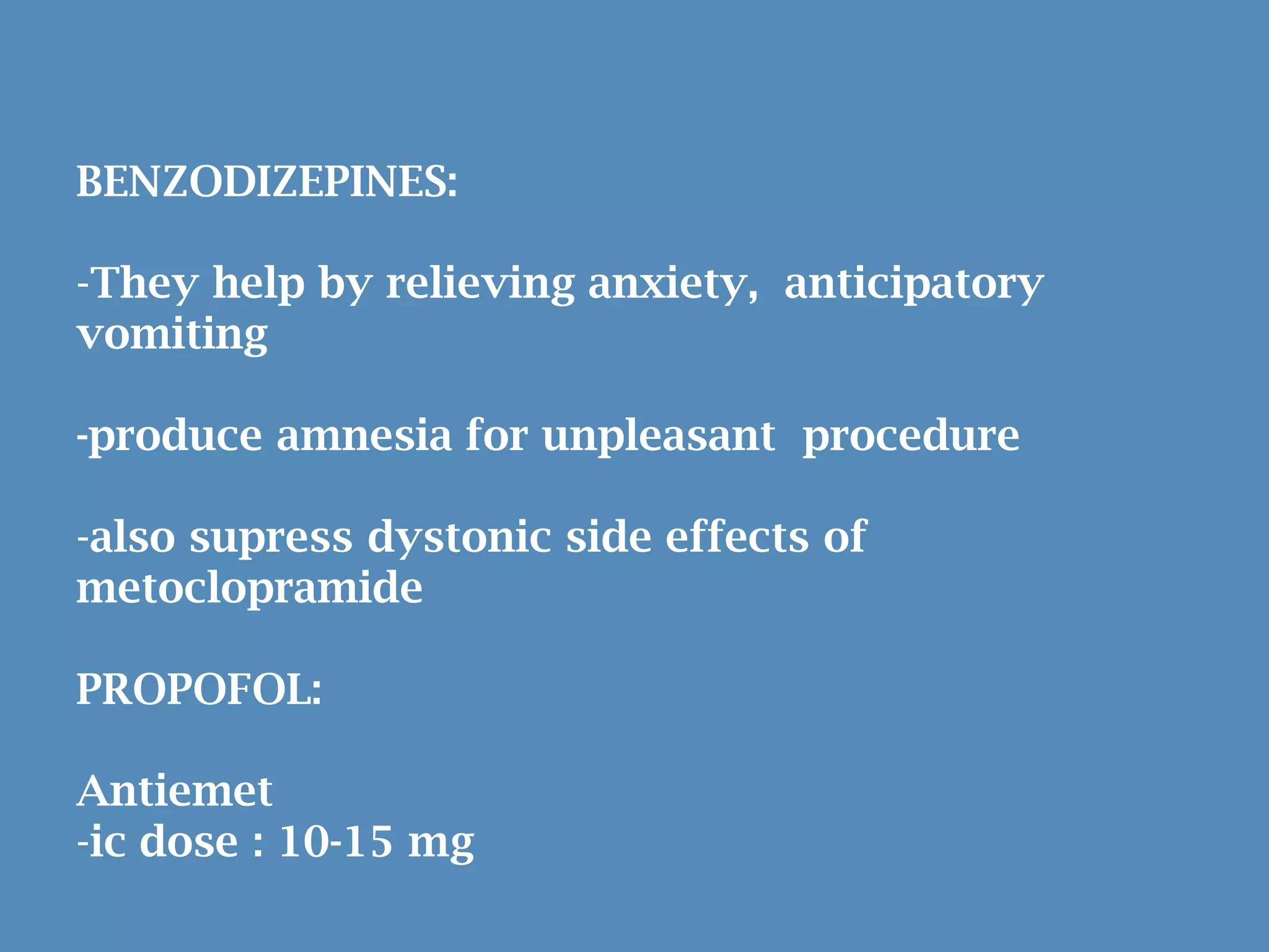 Antiemetics in anaesthesia | PPTX