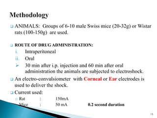 screening methods for Antiepileptic activity | PPTX