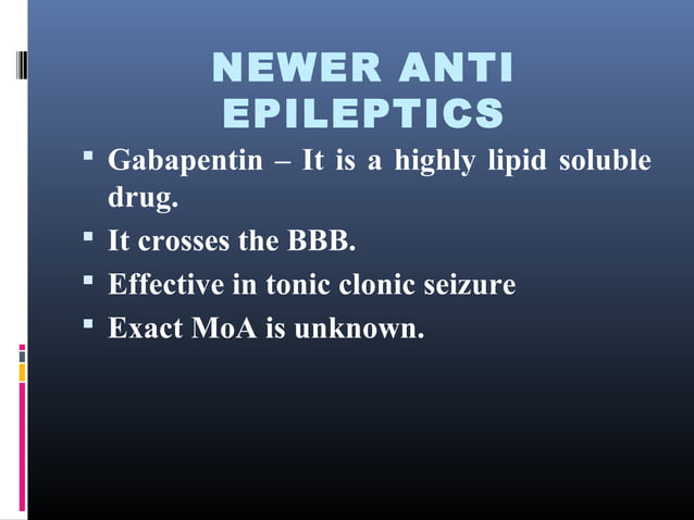 Antiepileptics | PPT | Brain and Nervous System Disorders | Diseases ...