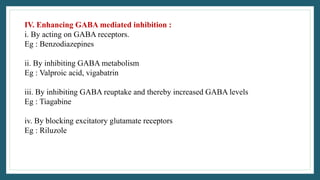 ANTIEPILEPTICS - BPharm Fourth semester | PPTX
