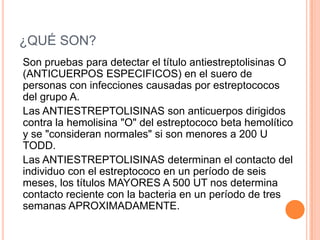 Antiestreptolisinas aslo | PPTX