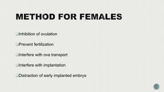 Antifertility screening | PPTX