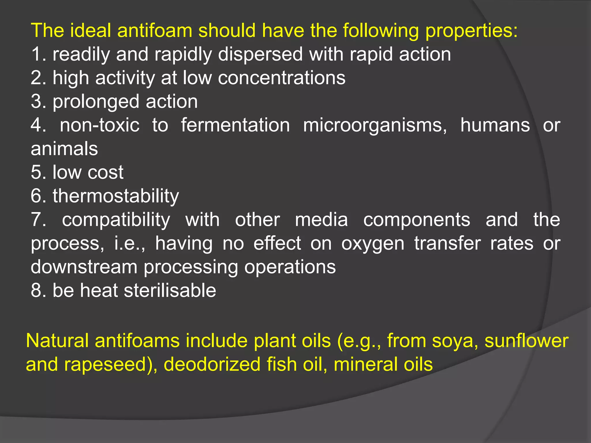 Anti-foaming agents, inducers, precursors and inhibitors in ...