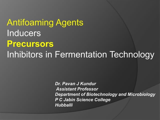 Anti-foaming agents, inducers, precursors and inhibitors in ...
