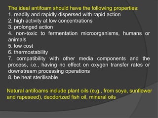 Anti-foaming agents, inducers, precursors and inhibitors in ...