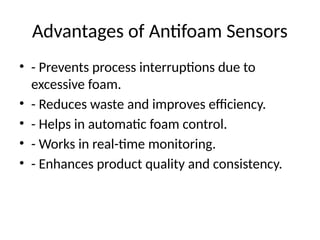 Sensor antifoam in industrial automation | PPT