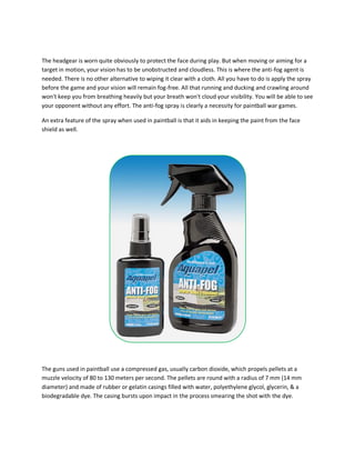 Anti fog spray | PDF | First Aid | Injuries