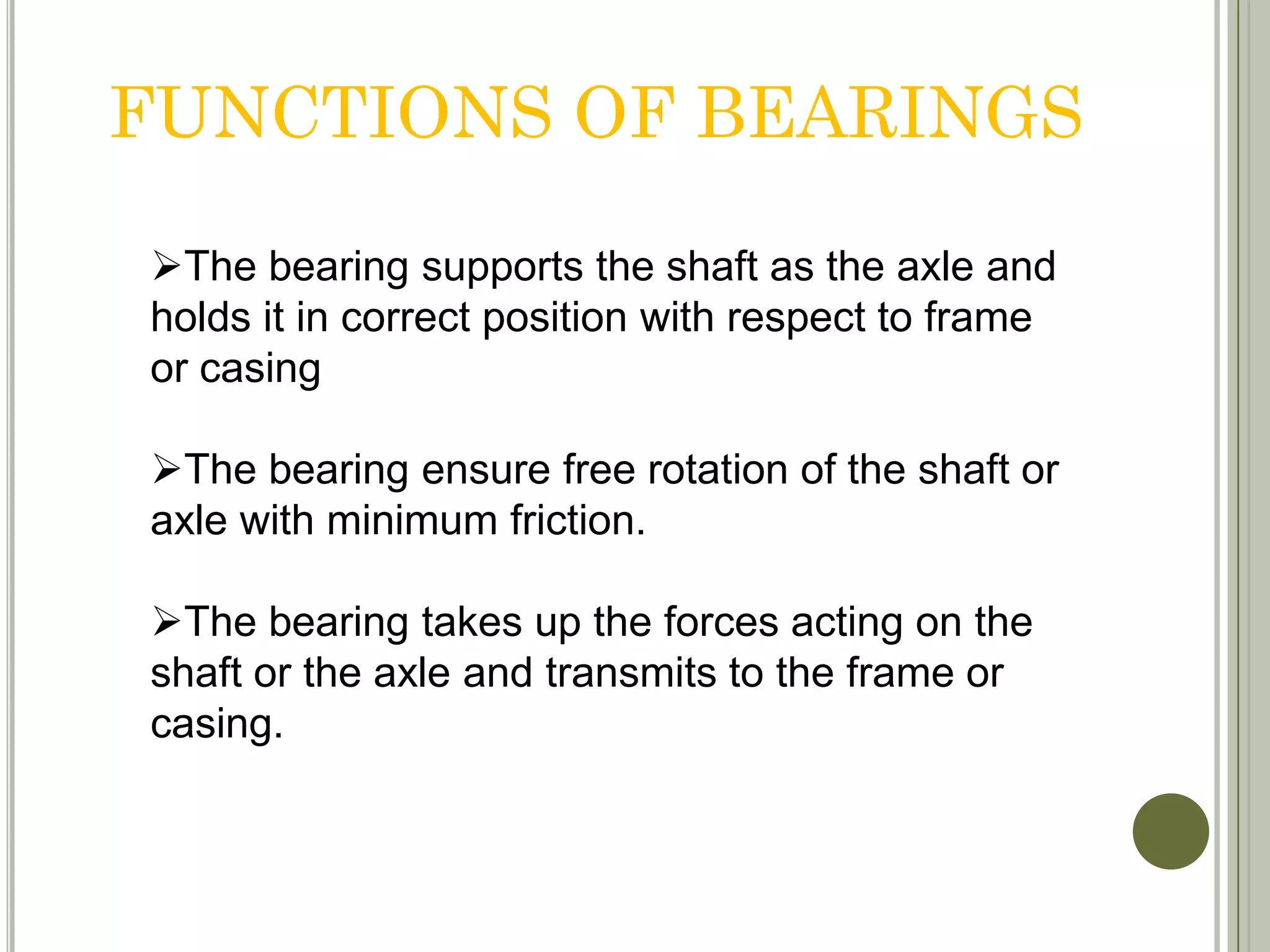 Antifriction bearings | PPTX
