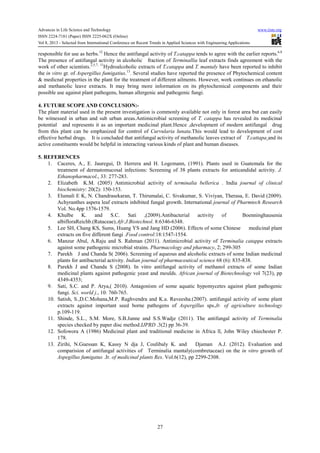 Antifungal activity of alcoholic leaf extracts of terminalia catappa ...