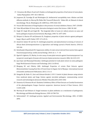 ANTIFUNGAL ACTIVITY OF SELECTED MEDICINAL PLANT EXTRACS AGAINST PLANT ...