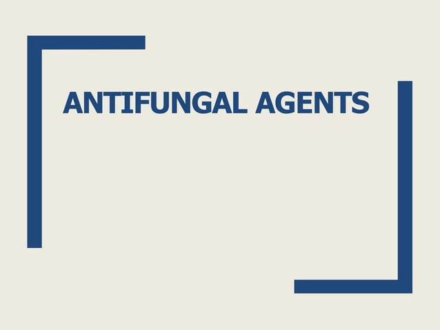 Fungal and anti fungal agents detailed information .pptx | Lung and ...