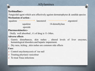 Anti fungal drugs | PPTX | Skin and Dermatology | Diseases and Conditions