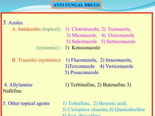 ANTIFUNGAL DRUGS for medical, dental studentsppt | PPT