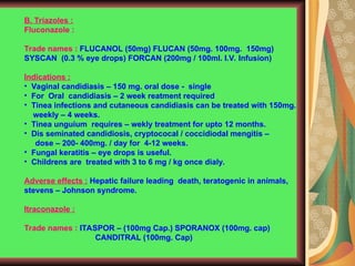 anti fungal drugs and their use in dentistry | PPT