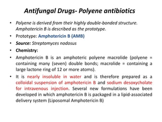 Antifungal drugs-Antibiotics | PPTX