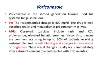 Antifungal drugs-Synthetic agents | PPTX