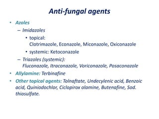 Antifungal drugs-Synthetic agents | PPTX