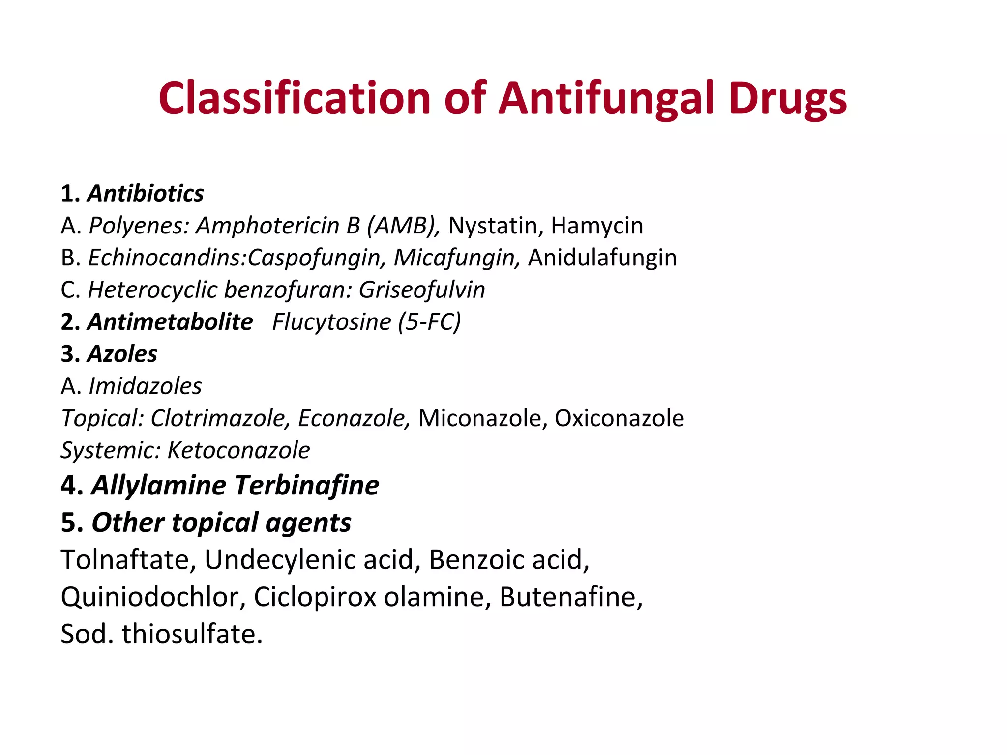 Antifungal drugs | PPT