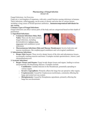 antifungal pharmacology drugs for education | DOCX