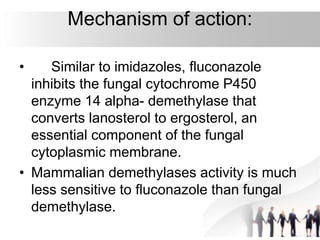 Antifungals drugs classification,mechanism of action uses and adverse ...