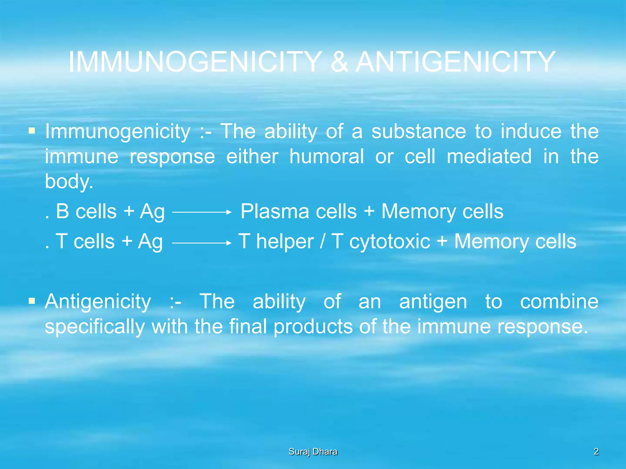 ANTIGEN ( IMMUNOLOGY-1) | PPTX