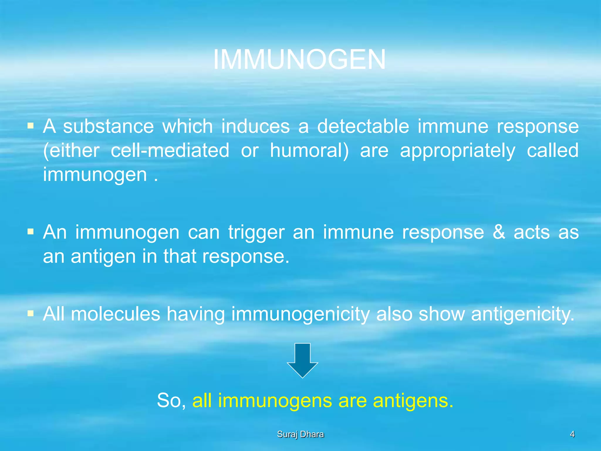 ANTIGEN ( IMMUNOLOGY-1) | PPTX