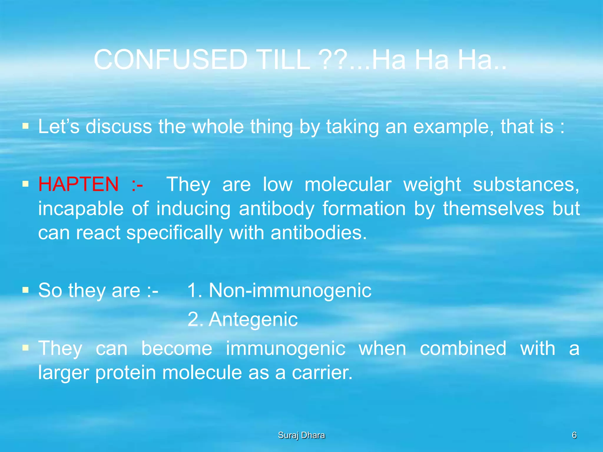 ANTIGEN ( IMMUNOLOGY-1) | PPTX