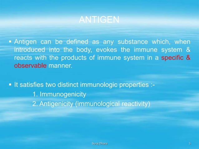 ANTIGEN ( IMMUNOLOGY-1) | PPTX | Vaccines | Medical Health