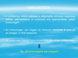 ANTIGEN ( IMMUNOLOGY-1) | PPTX
