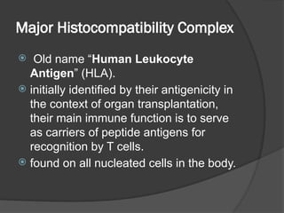 Immunology (Antigen and Major Histocompatibility Complex).pptx | Genetics | Science