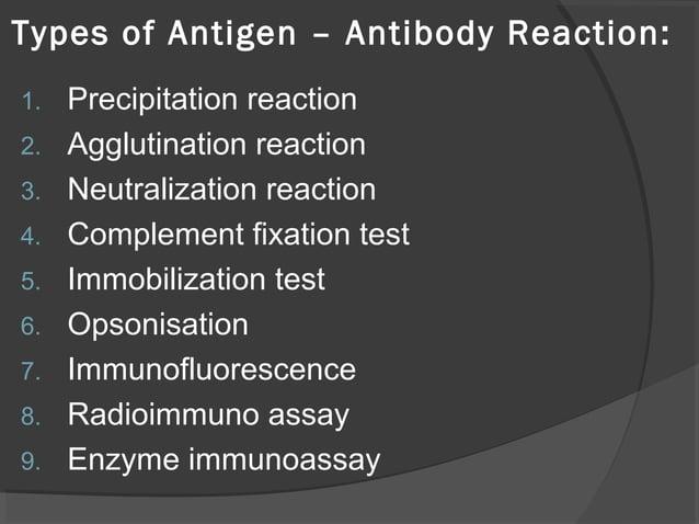 Antigen antibody reactions | PPT | Chemistry | Science