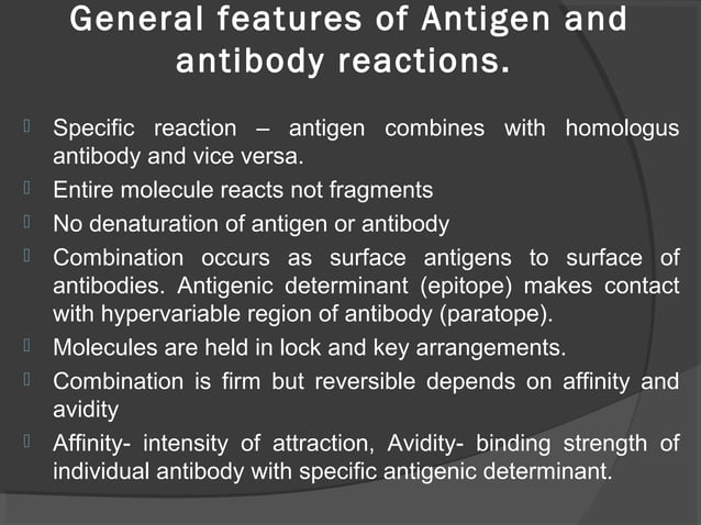 Antigen antibody reactions | PPT | Chemistry | Science