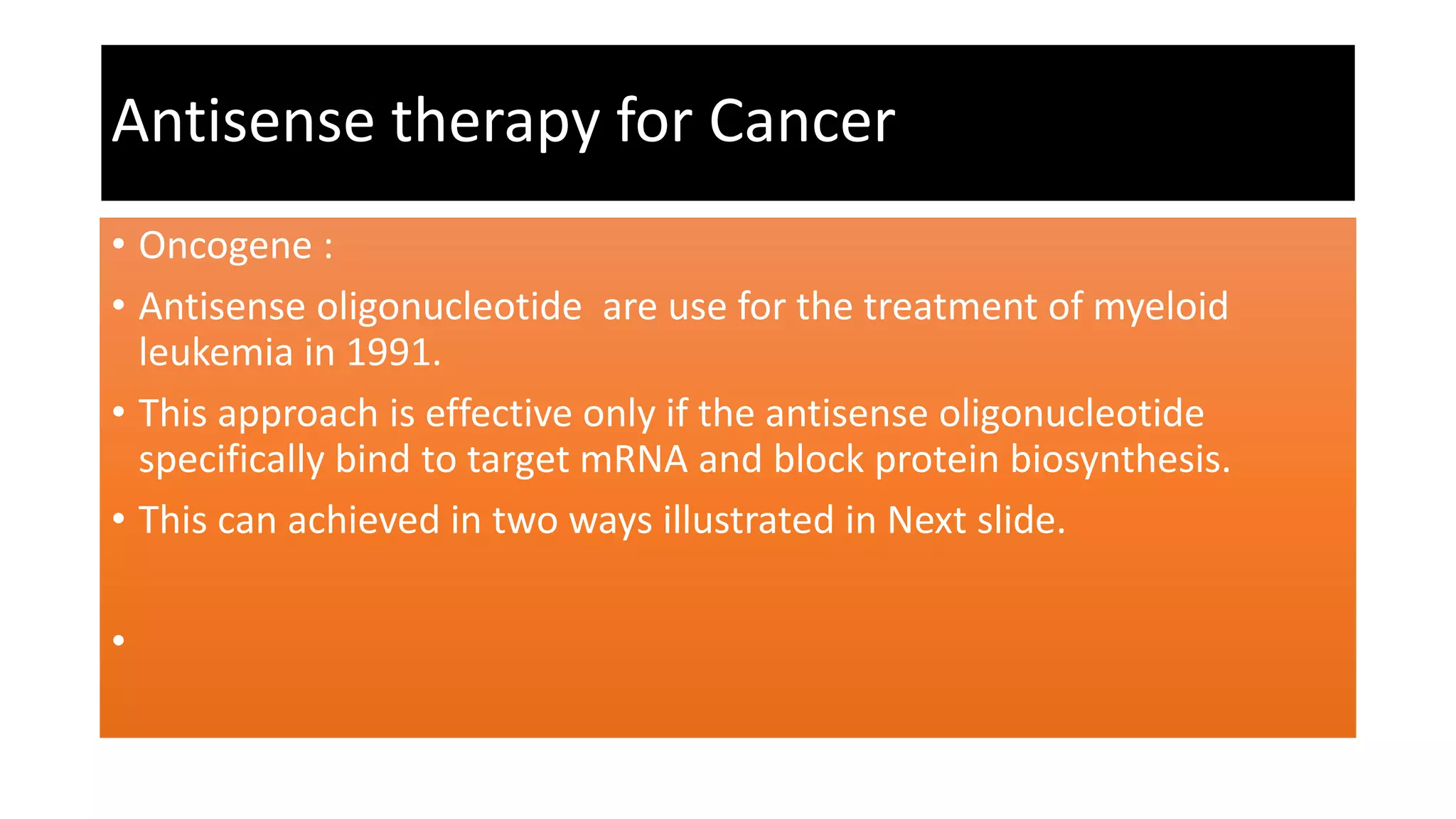 Antigene and antisense therapy | PDF