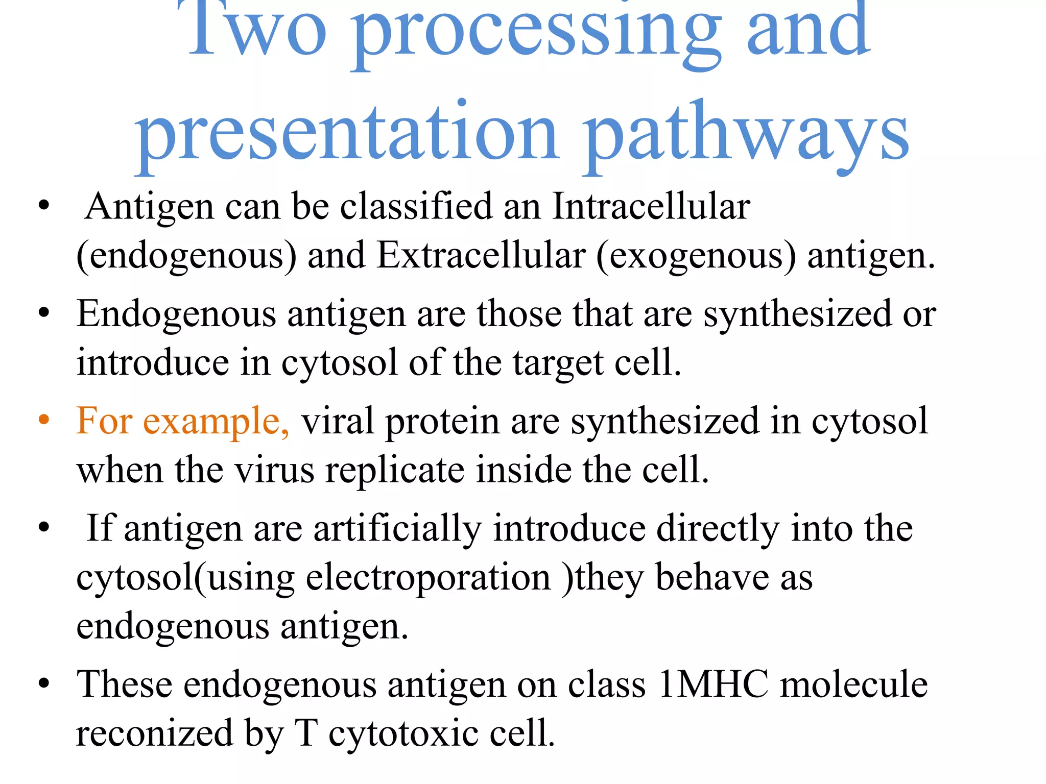Antigen processing and presentation | PPTX