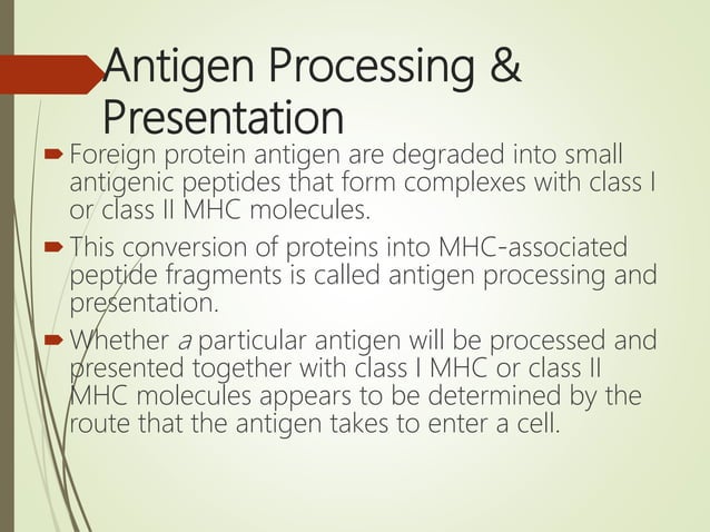 Antigen processing and presentation | PPTX | Biological Sciences | Science
