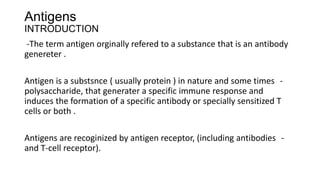 Antigens.lecture note immunology theoretical pptx | PPT