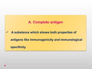 Antigens, its types and factors affecting antigenicity | PPT